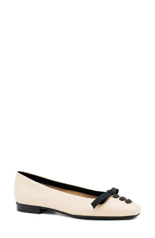 AMALFI BY RANGONI Giacomino Leather Flat - Light Beige