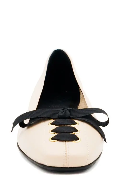 AMALFI BY RANGONI Giacomino Leather Flat - Light Beige