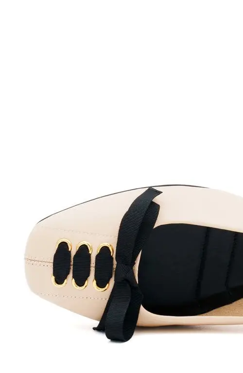 AMALFI BY RANGONI Giacomino Leather Flat - Light Beige