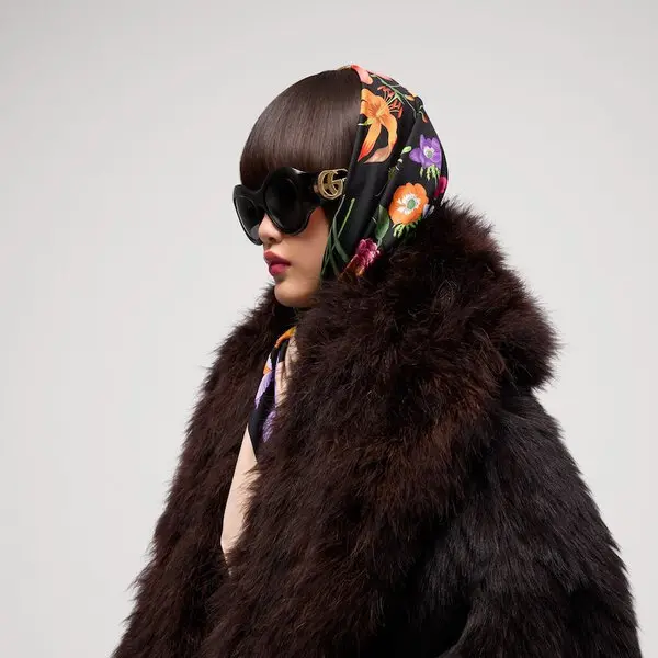 Gucci Printed Silk Twill Carr