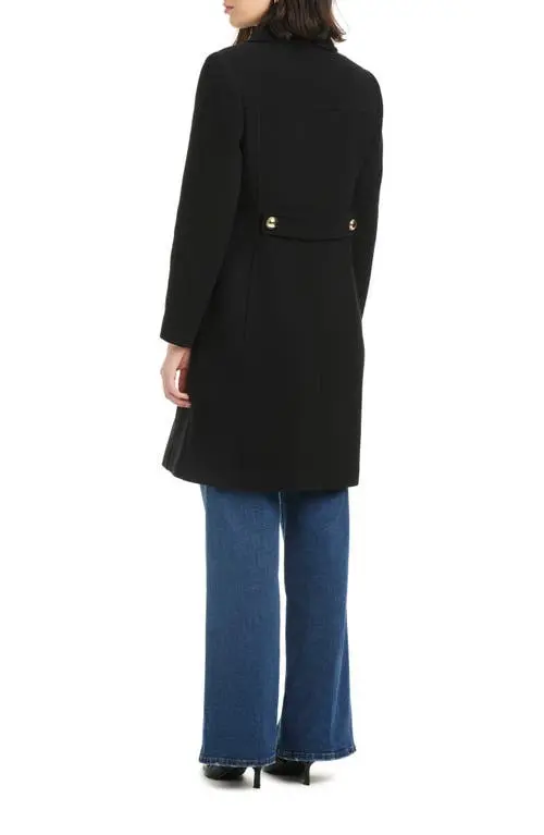 Kate Spade New York A-line Wool Blend Coat - Black