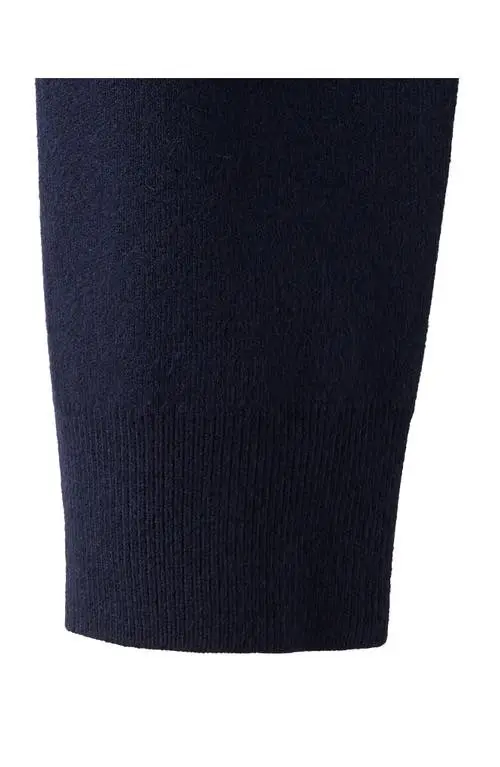 Mango Boat Neck Relaxed Fit Sweater - Navy