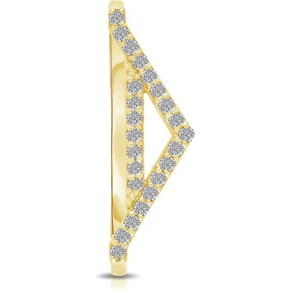 KWIT Pavé White Diamond Initial Ring