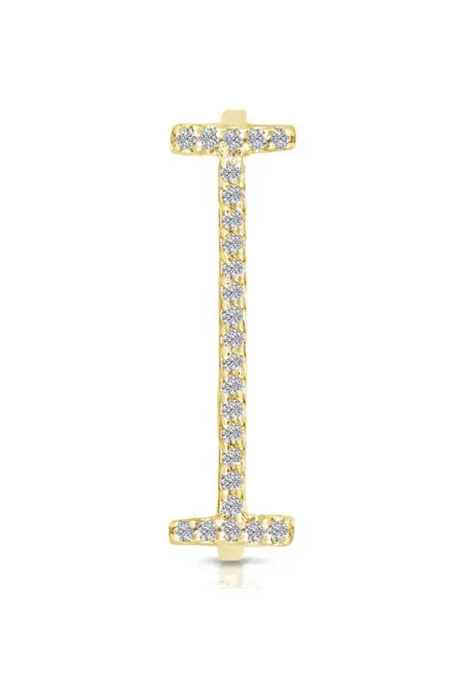KWIT Pavé White Diamond Initial Ring
