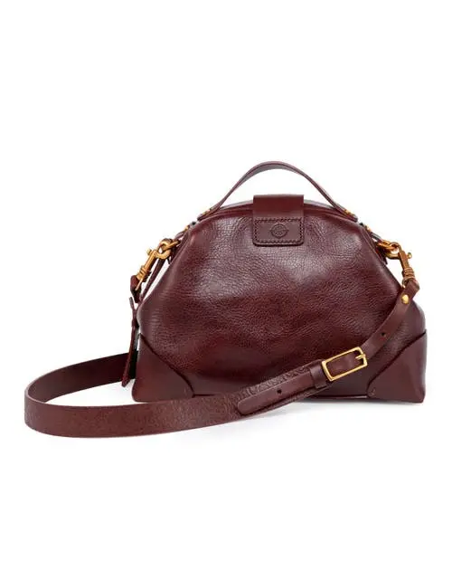 OLD TREND Romani Genuine Leather Compact Doctor Crossbody Bag - Brown