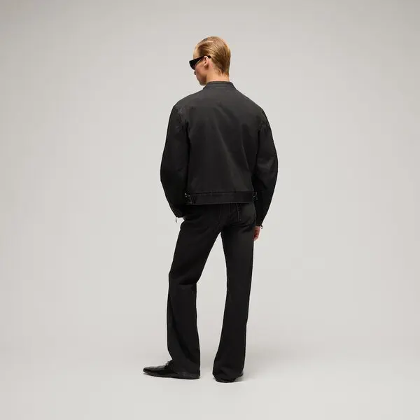 Gucci Flared Cotton Denim Pants With Horsebit