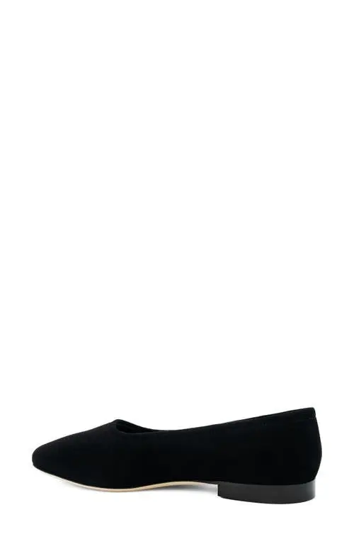 AMALFI BY RANGONI Galeone Leather Skimmer Flat - Black