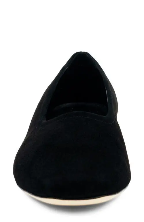 AMALFI BY RANGONI Galeone Leather Skimmer Flat - Black