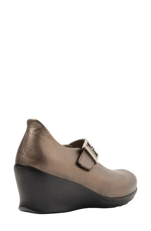 WOLKY Tosca Mary Jane Platform Wedge Pump - Lead