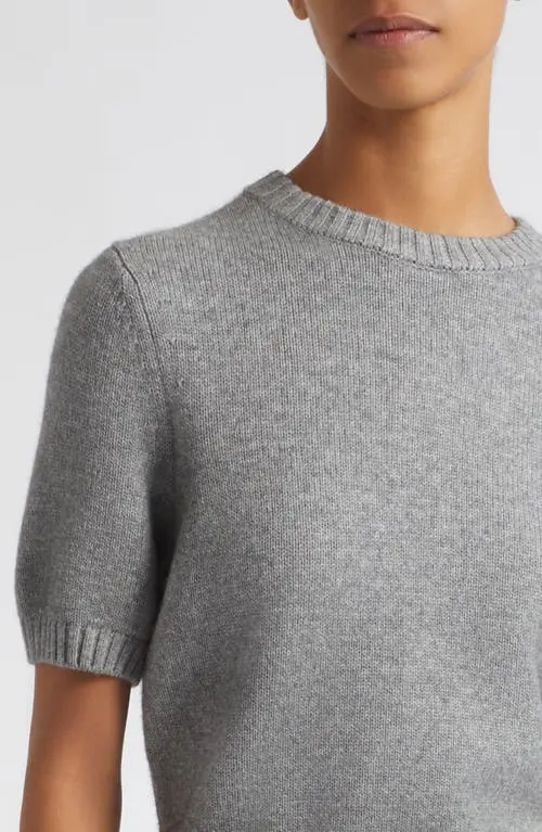 TOCCIN Elsie Short Sleeve Wool & Cashmere Sweater - Storm