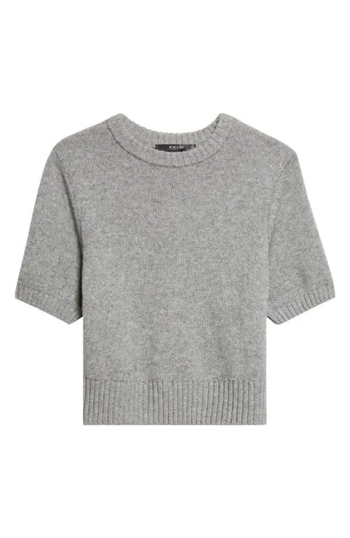 TOCCIN Elsie Short Sleeve Wool & Cashmere Sweater - Storm