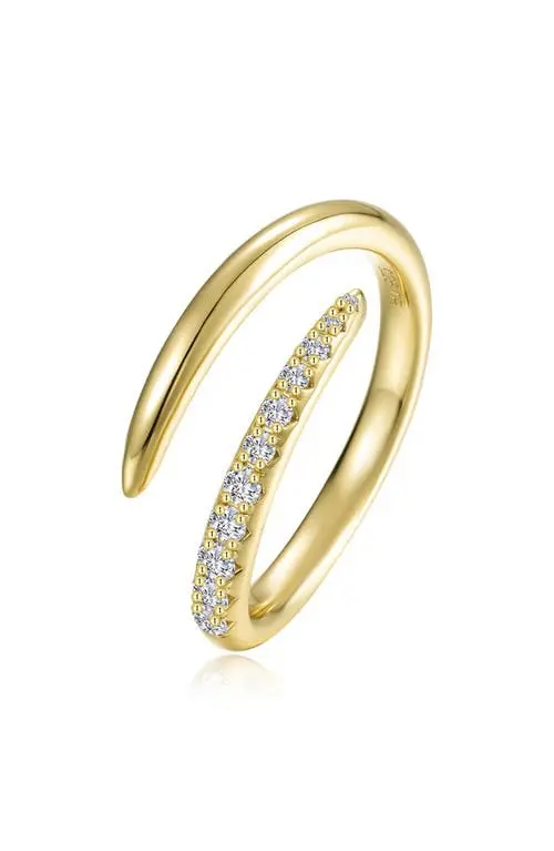 Lafonn Modern Tapered Simulated Diamond Bypass Ring - White/gold