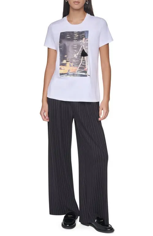 Dkny Nyc Nights Graphic T-shirt - White
