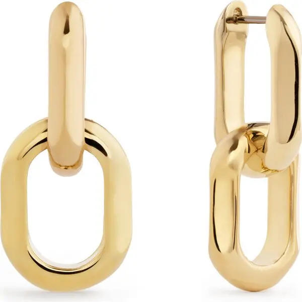 ANA LUISA Eve Link Hoop Earrings - Gold