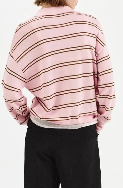 Mango Stripe Polo Sweater
