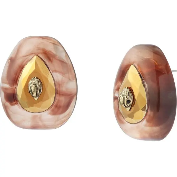 Kurt Geiger Ophelia Eagle Teardrop Stud Earrings - Brown