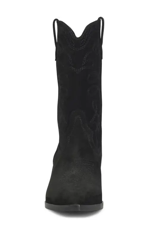 SOFFT Carolynn Western Boots With Embroidered Detail And Block Heel - Black