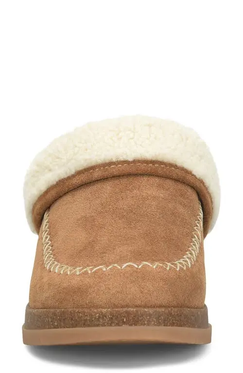 COMFORTIVA Lucy Genuine Shearling Slipper - Brandy/beige