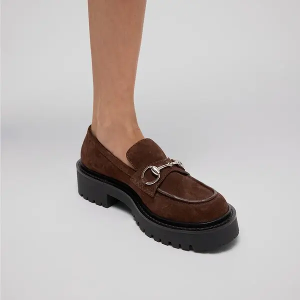 Gucci Loafer With Horsebit And Lug Sole Suede