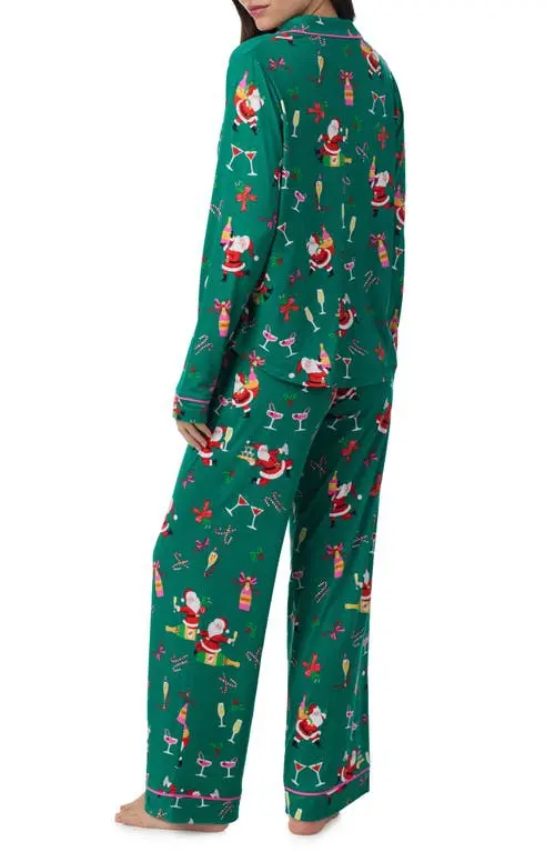ROOM SERVICE Print Pajamas - Green Print