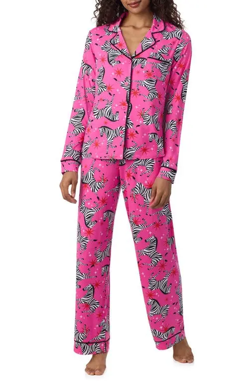 ROOM SERVICE Print Pajamas - Pink Zebra Print