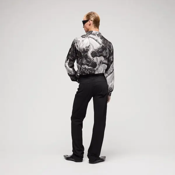 Gucci Printed Gg Silk Twill Jacquard Shirt
