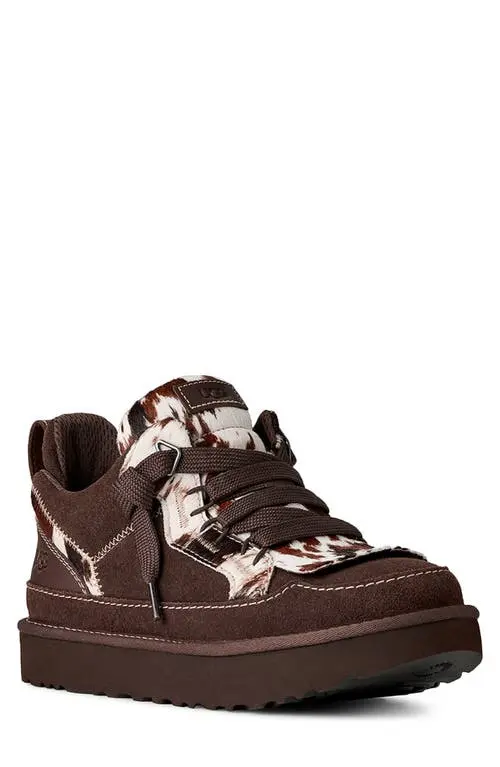 UGG Lowmel Western Sneaker With Calf-hair Panels - Burnt Cedar