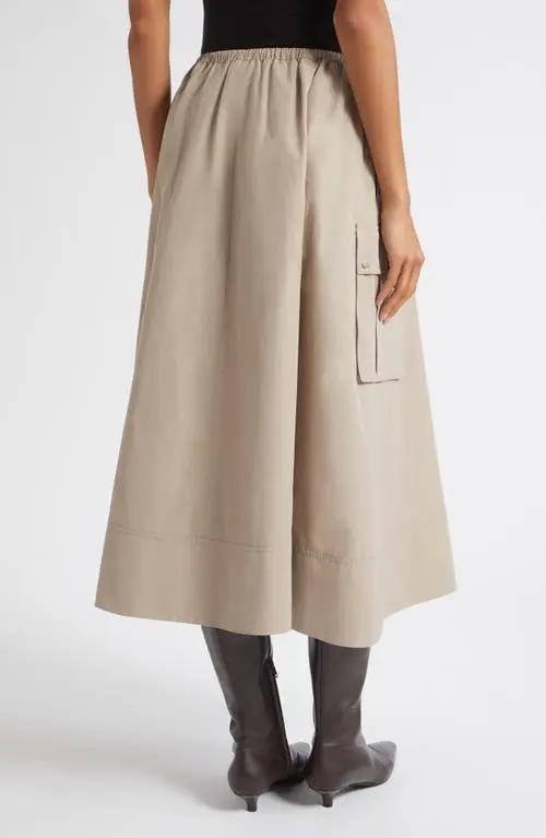 TOCCIN Elodie Drawstring Cargo Midi Skirt - Taupe