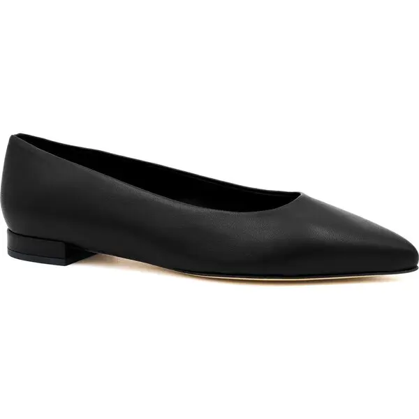 AMALFI BY RANGONI Tango Leather Skimmer Flat - Black