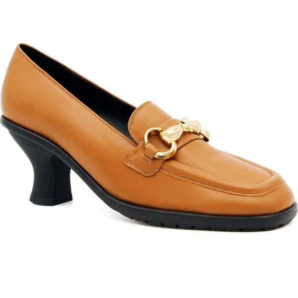 AMALFI BY RANGONI Bacchetta Leather Pump - Cognac