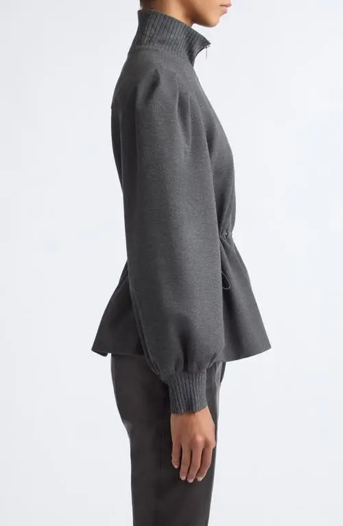TOCCIN Ida Drawstring Waist Zip Jacket
