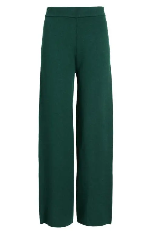 Anne Klein Heat Set Side Stripe Sweater Pants - Pine Forest