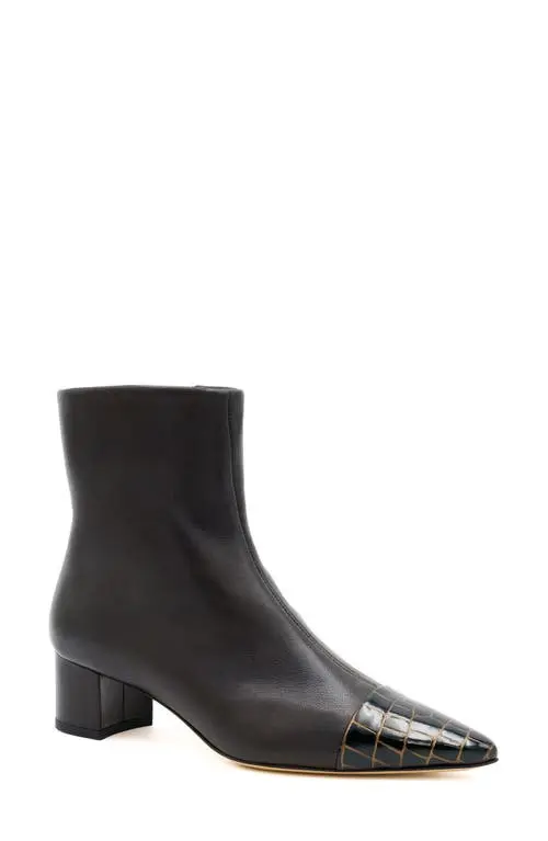 AMALFI BY RANGONI Panfilo Leather Bootie - Ebony/t.moro