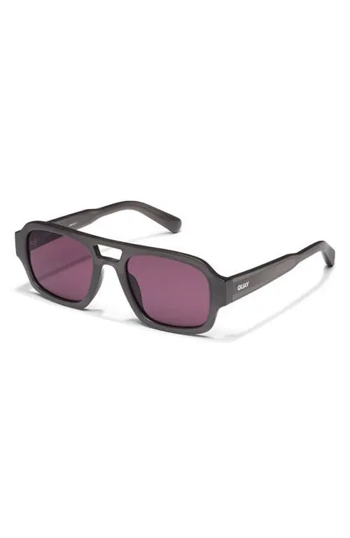 Quay Why Not 54mm Aviator Sunglasses - Charcoal/iris