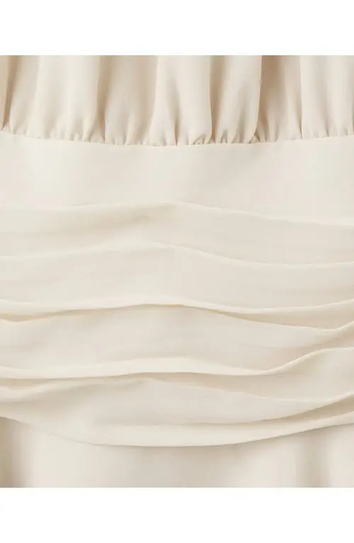 Mango Pleated Detail Sleeveless Dress