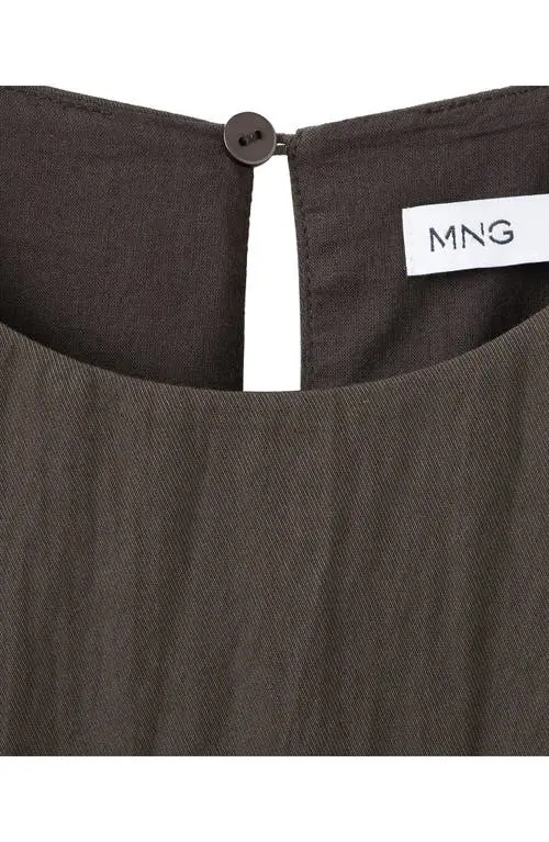 Mango Belted Sleeveless Asymmetric Dress