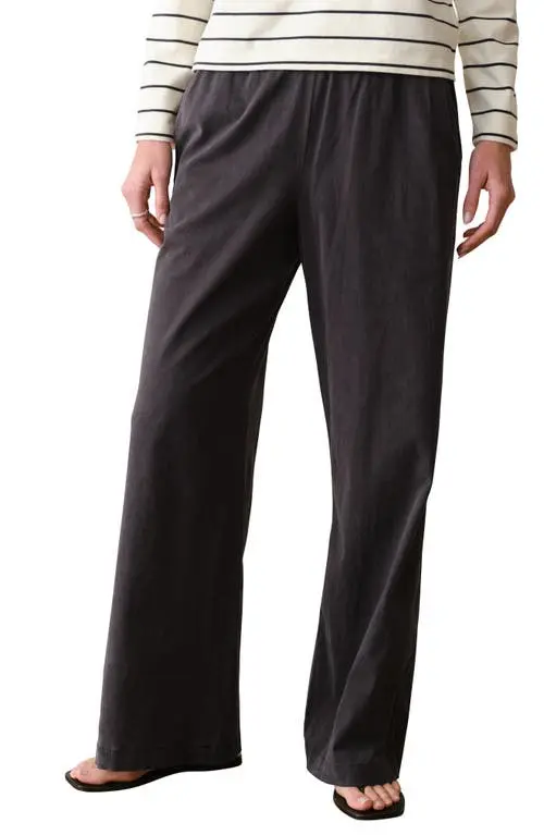 Marine Layer Allison Twill Wide Leg Trouser Pants