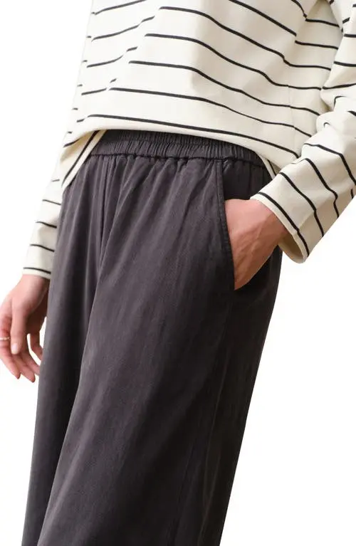 Marine Layer Allison Twill Wide Leg Trouser Pants