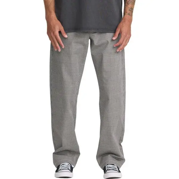 Rvca Americana Glen Plaid Pants - Ceramic