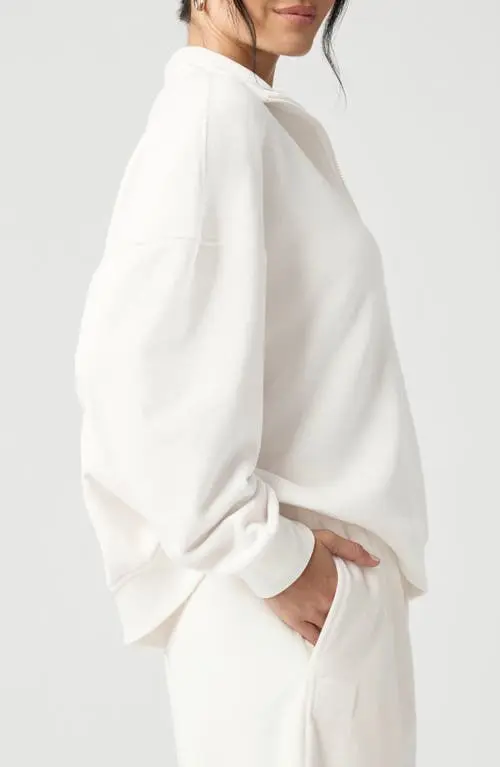 FLORENCE BY MILLS Polar Fleece Quarter Zip Sweatshirt - Jet Stream