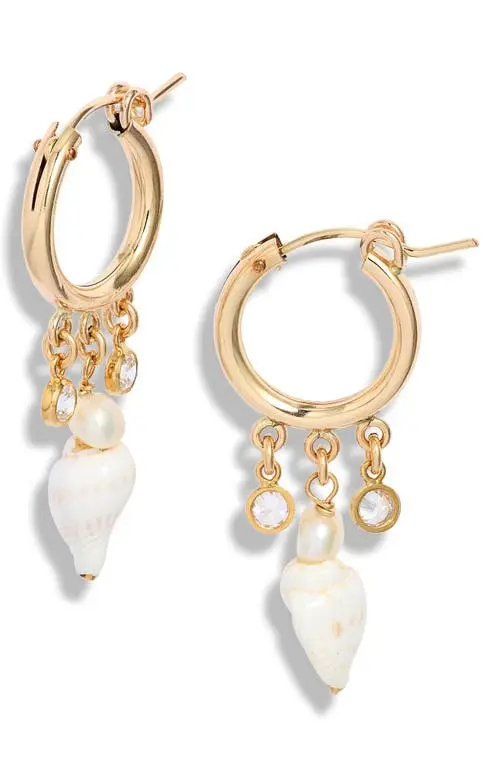 CHILD OF WILD Kona 14k Filled Shell Drop Earrings - Gold
