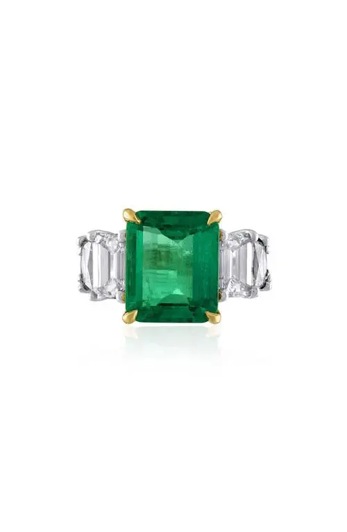 MINDI MOND Icon 18k Gold & Emerald & Diamond Ring