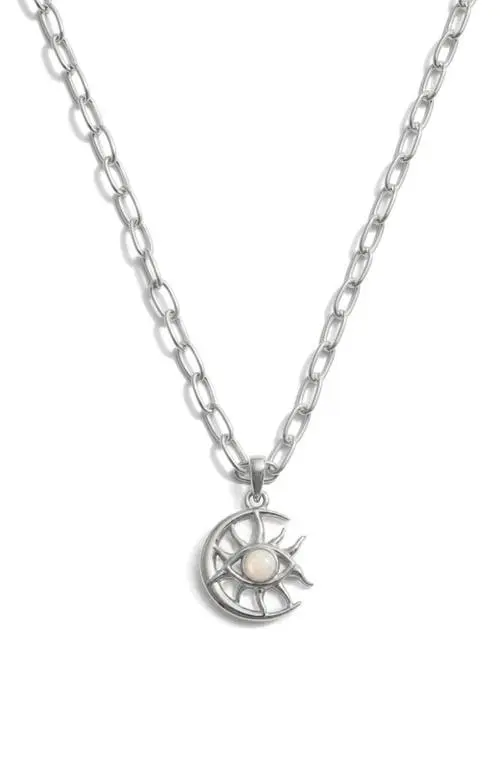 AWE INSPIRED Cosmic Moon Eye Pendant Necklace