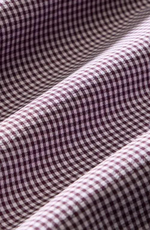Mizzen+main Leeward Trim Fit Gingham Performance Button-up Shirt - Merlot Peter Gingham