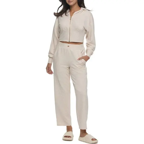 Felina Emery Hoodie & Pants Lounge Set - Heather Sand