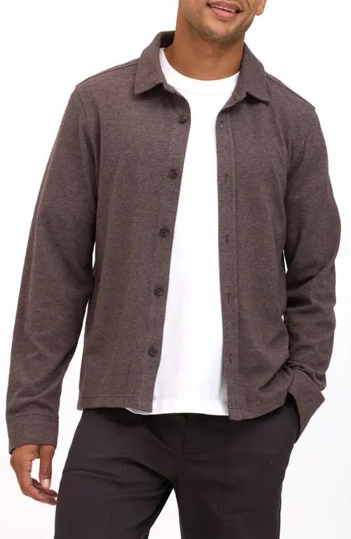 THREADS 4 THOUGHT Carter Relaxed Fit Brushed Jacquard Button-up Shirt - Cocoa