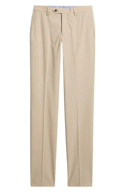 Berle Flat Front Tropical Weight Stretch Wool Dress Pants