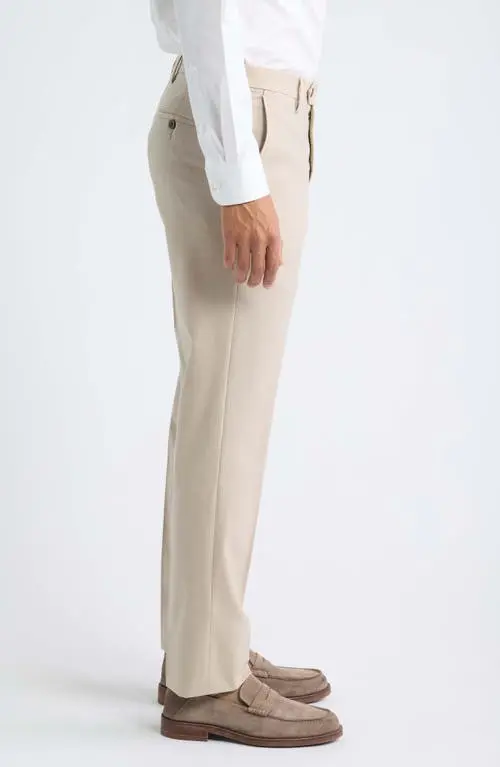 Berle Flat Front Tropical Weight Stretch Wool Dress Pants