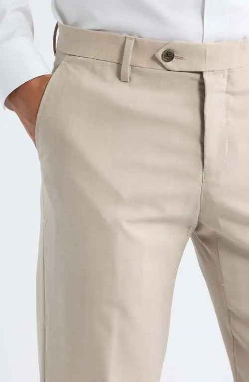 Berle Flat Front Tropical Weight Stretch Wool Dress Pants