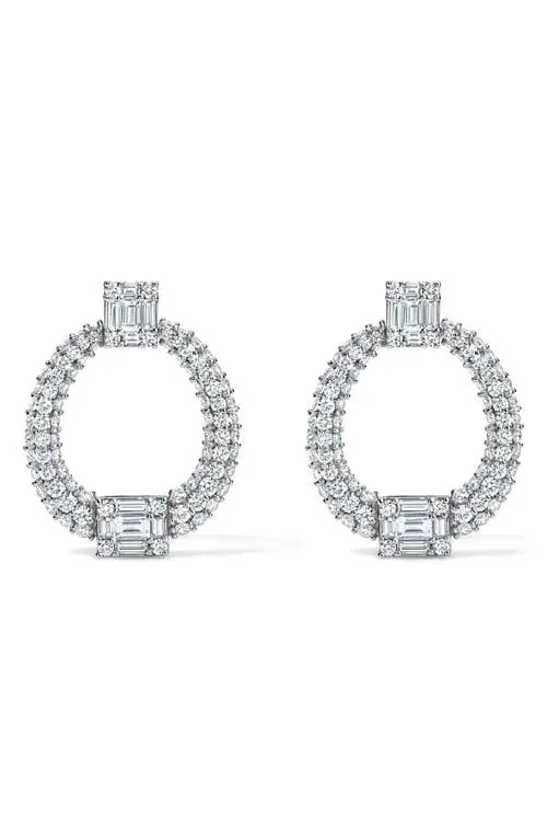 MINDI MOND 18k Gold Diamond Doorknocker Drop Earrings